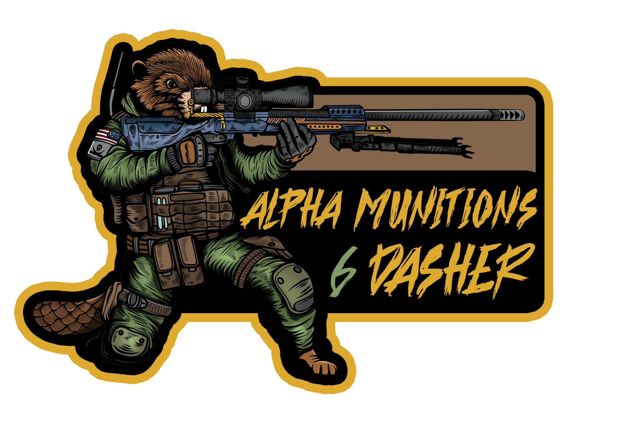 Dasher Tacti-Beaver Sticker | Alpha Munitions
